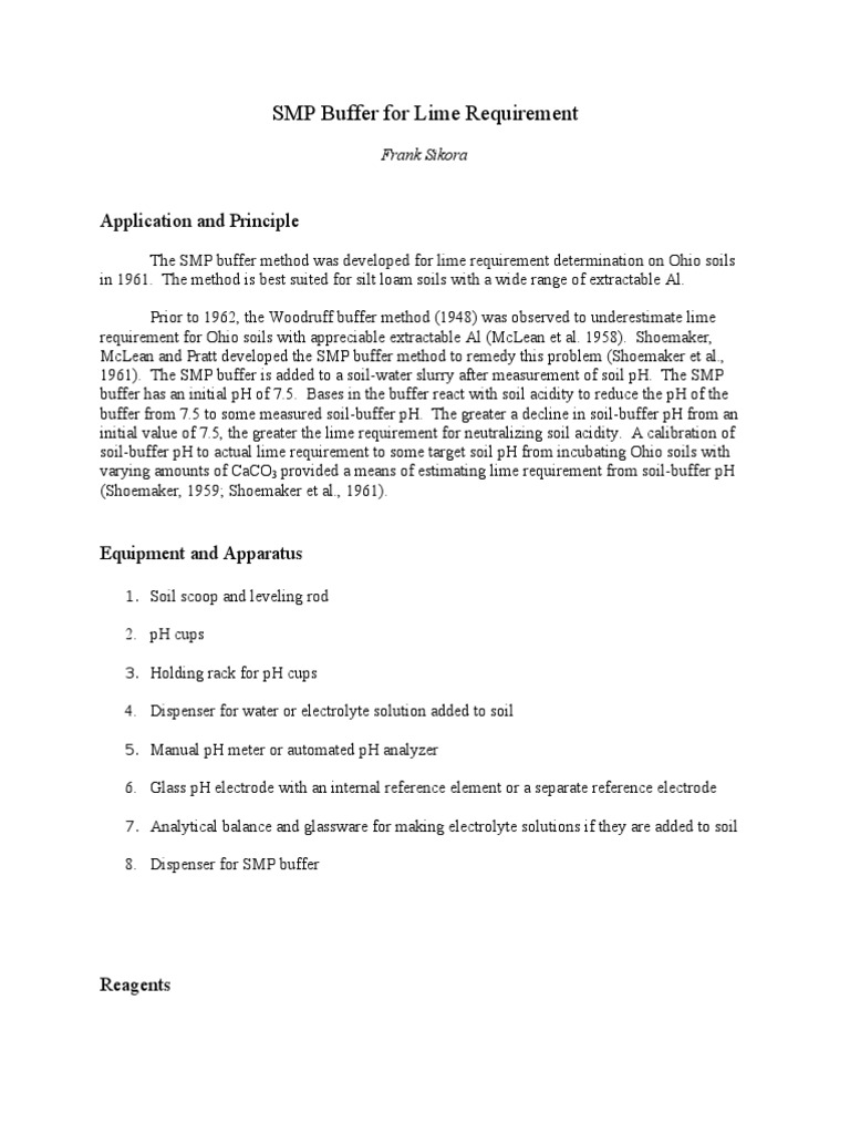 SMPBuffer | PDF | Ph | Buffer Solution