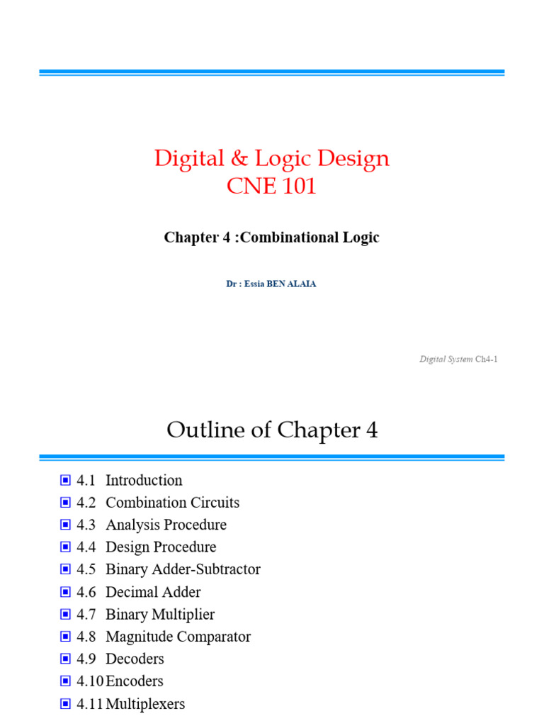 Chapter 4 Combinational Logic | PDF | Logic Gate | Electronic Design