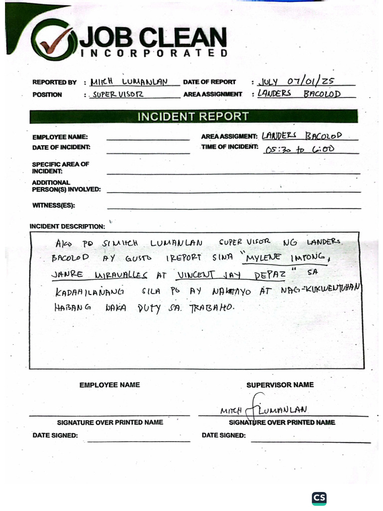 Landers Bacolod IR | PDF