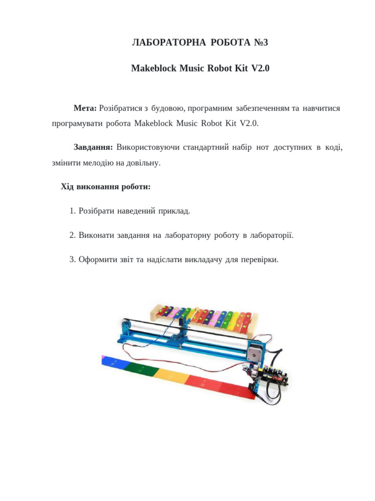 Makeblock Music Robot Kit V2.0 | PDF