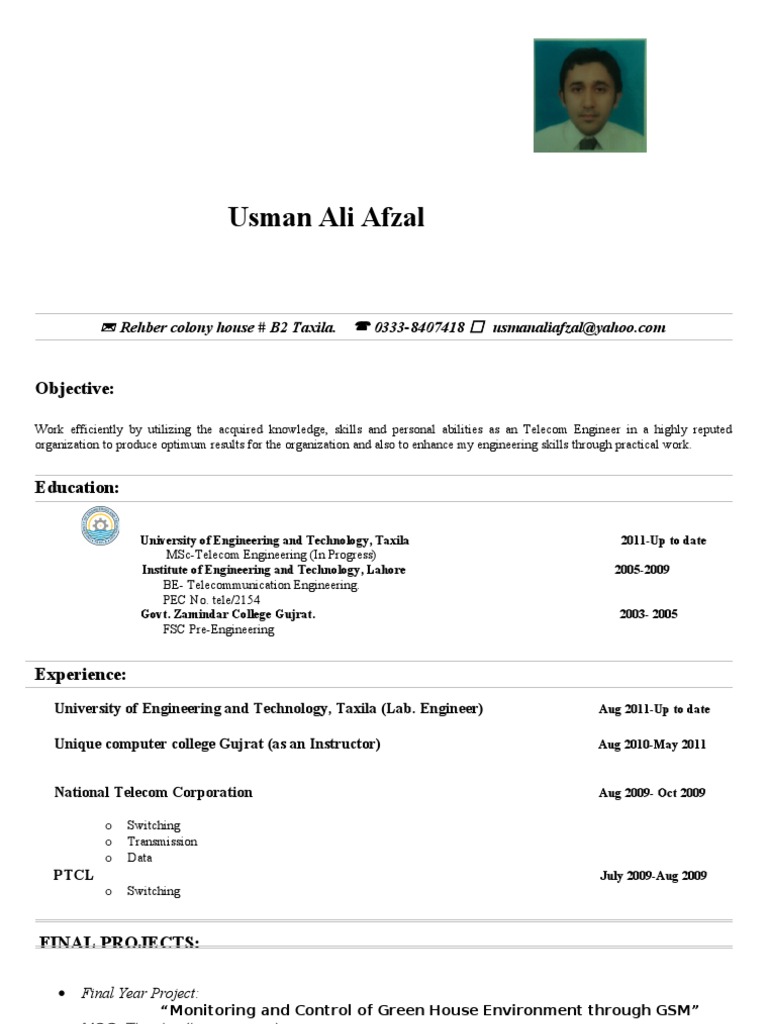 Usman CV | PDF