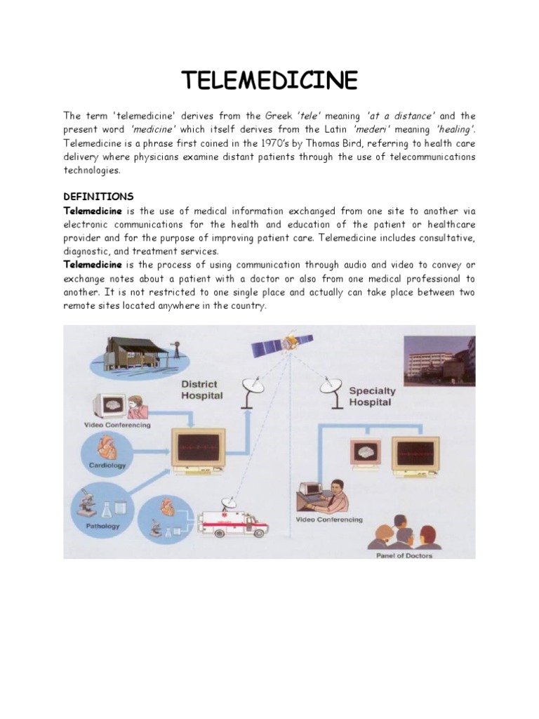 TELEMEDICINE | PDF | Telemedicine | Health Care