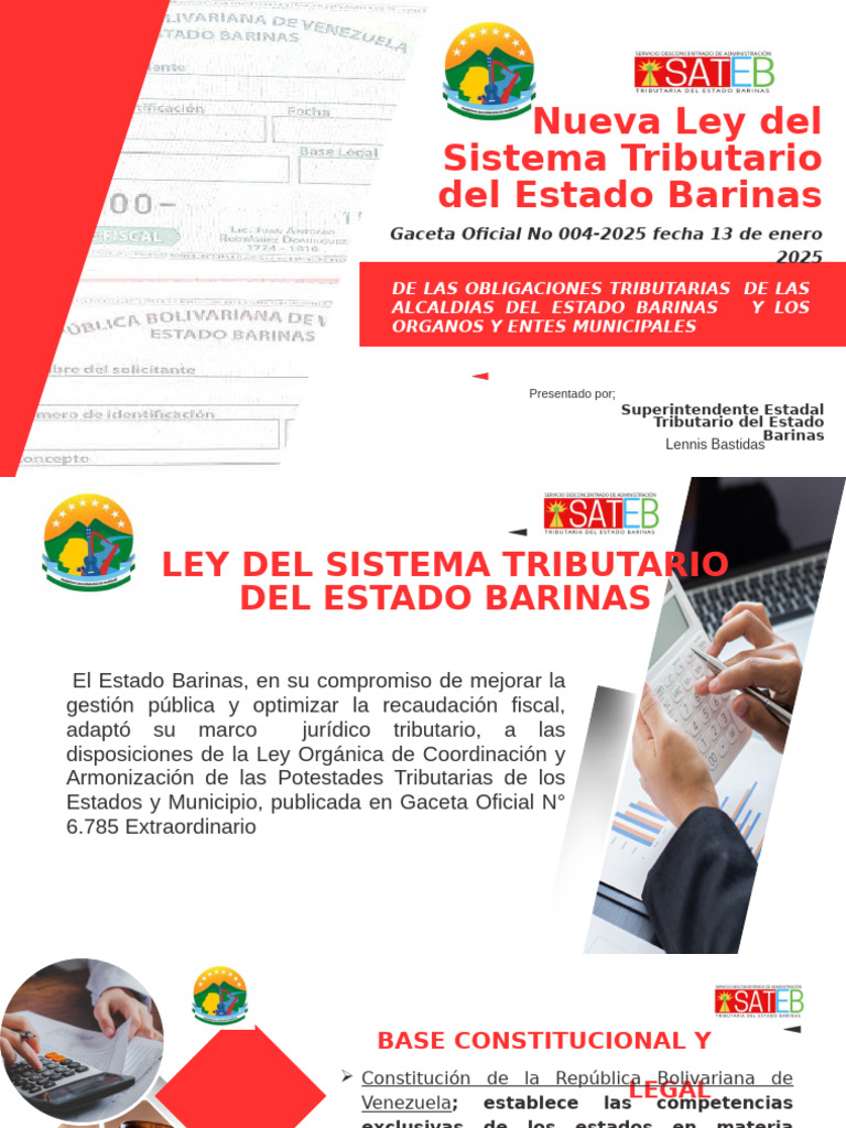 Nueva Ley Tributaria Estado Barinas 2025 | PDF | Impuestos | Gobierno