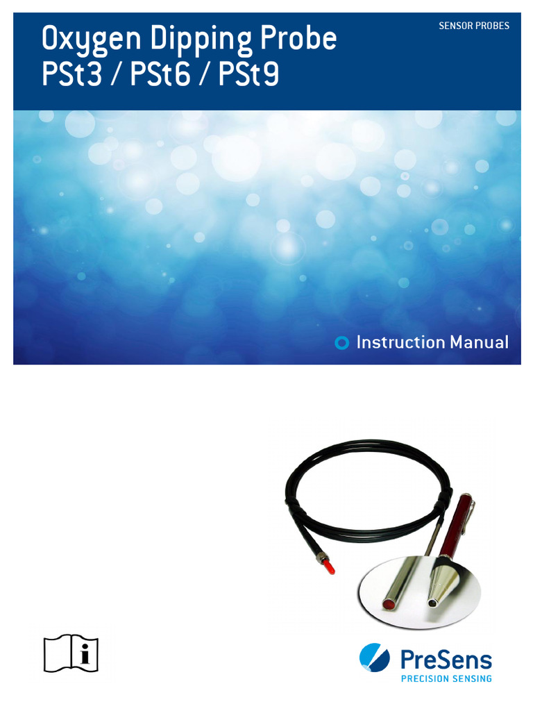 Oxygen Dipping Probe Manual PSt3/PSt6/PSt9 | PDF | Optical Fiber | Sensor