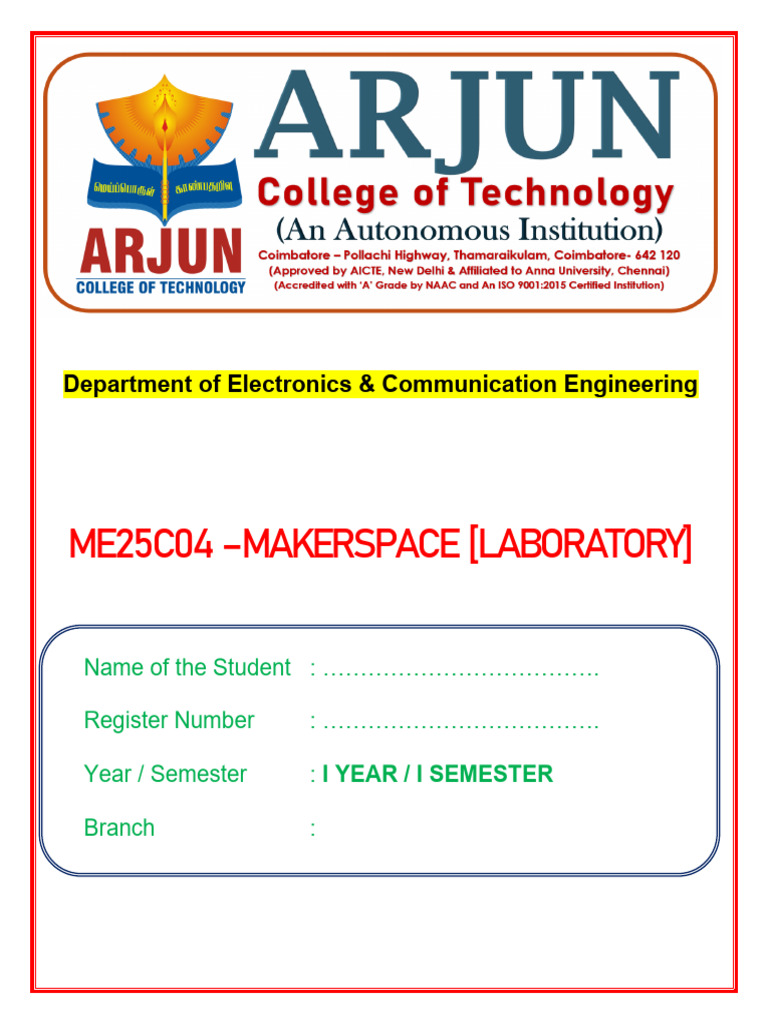 ME25C04 - Makerspace - Parc C, D Lab Manual | PDF | Soldering | Rectifier