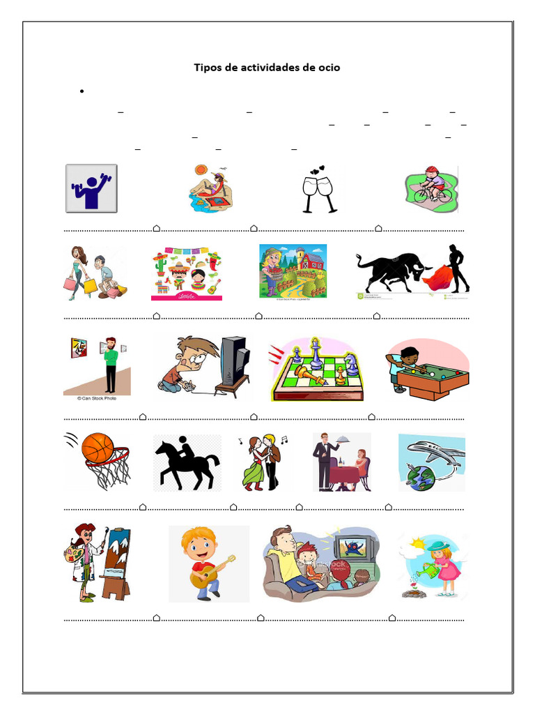 Actividades de Ocio y Pasatiempos | PDF | Entretenimiento