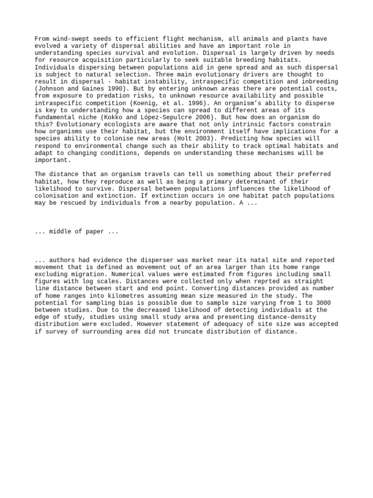 Hmmmmmm | PDF | Biological Dispersal | Evolution