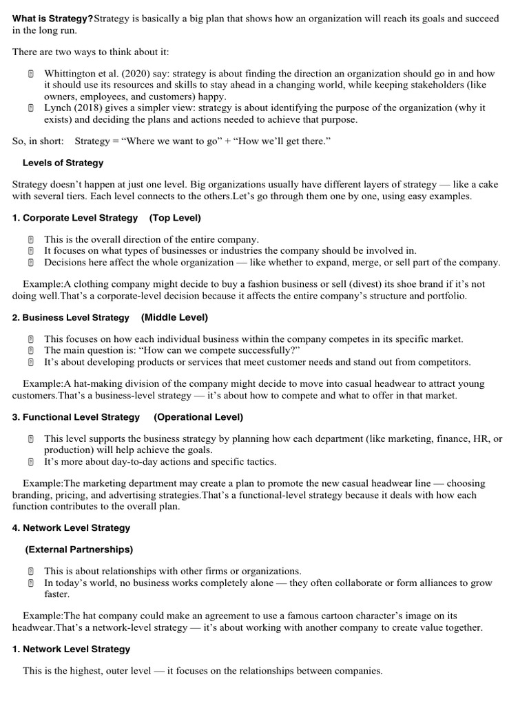 Corporate strategy | PDF