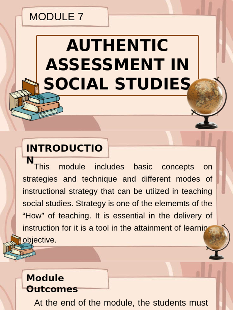 Module 7 Lesson 1 Authentic Assessment in Social Studies | PDF ...