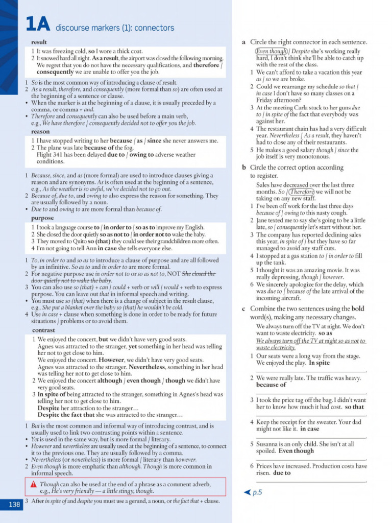 Discourse Markers: Connectors Guide | PDF | Linguistics