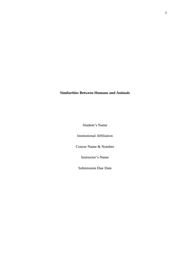 Similarities Between Humans and Animals | PDF | Emotions | Cognition