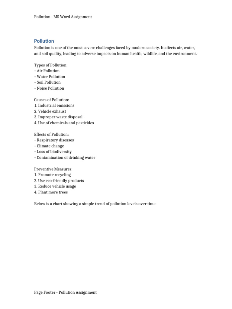 Pollution Assignment | PDF