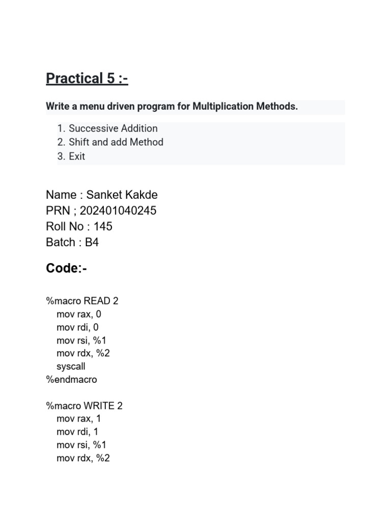 COA Practical5 | PDF | Computer Architecture | Computer Data Storage