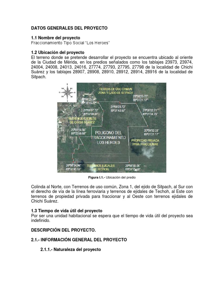 Datos Generales Del Proyecto | PDF | Planificación urbana | Residuos