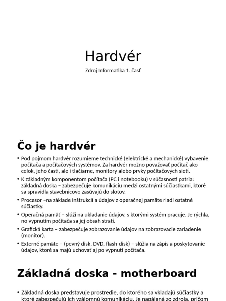 Hardvér | PDF