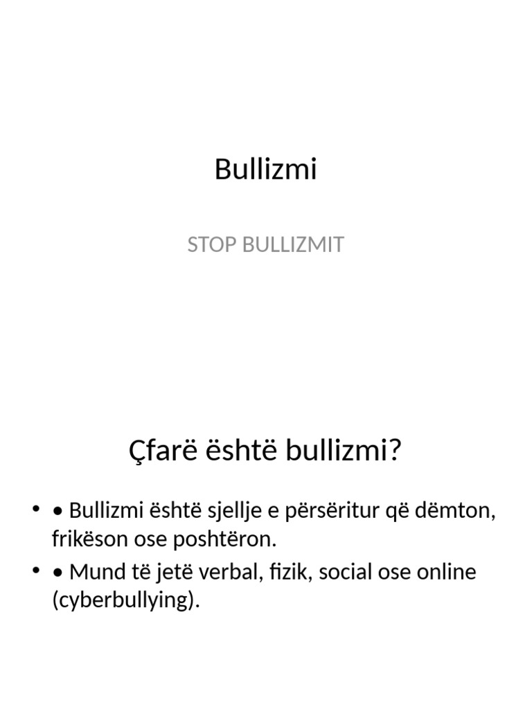 Prezantim Bullizmi | PDF