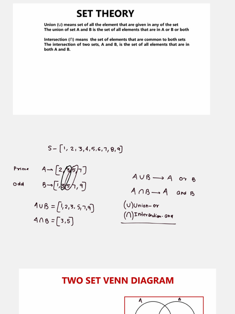 Probability Lec 15 (Set Theory) | PDF