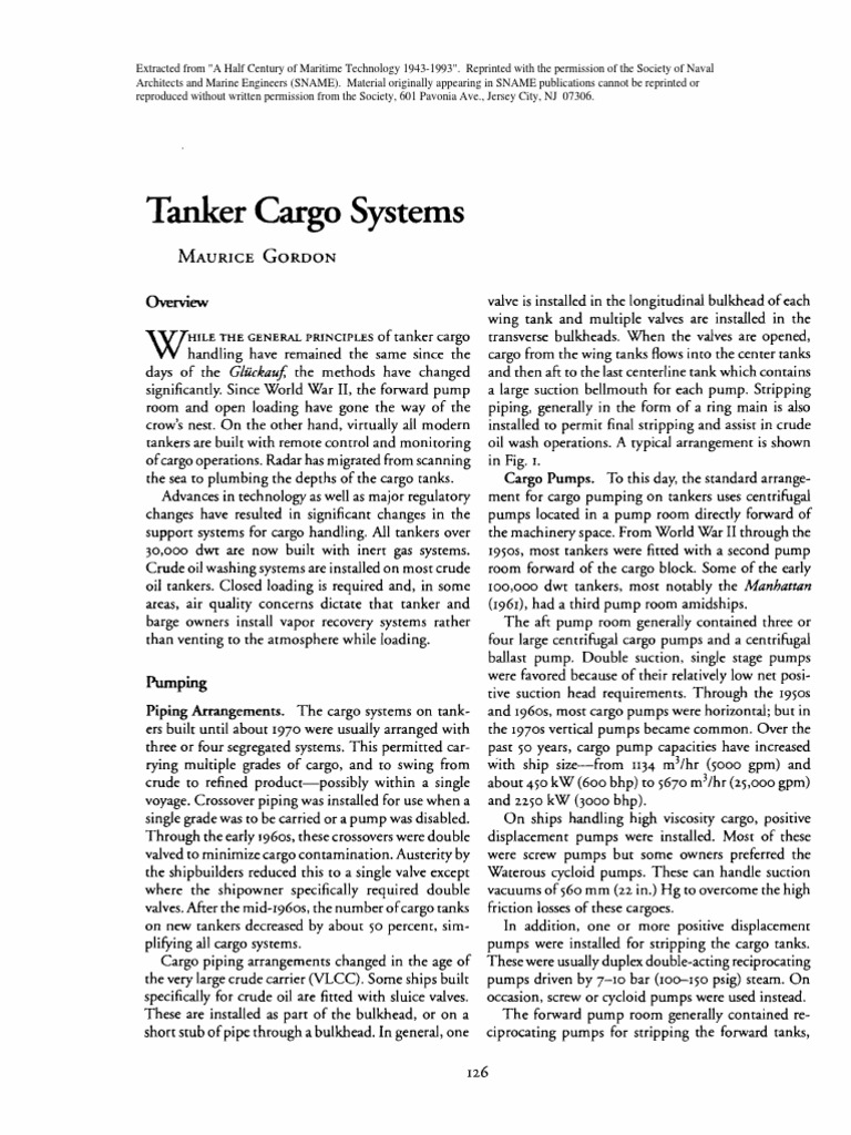Modern Tanker Cargo Systems Overview | PDF | Oil Tanker | Pump