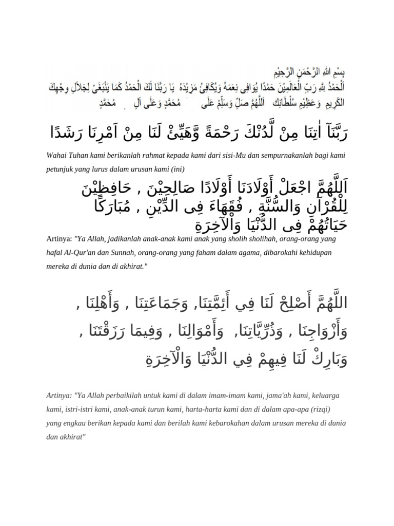 Doa Rahmat dan Kebahagiaan Keluarga | PDF