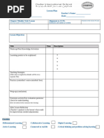 CBC Lesson Plan Format and Components | PDF