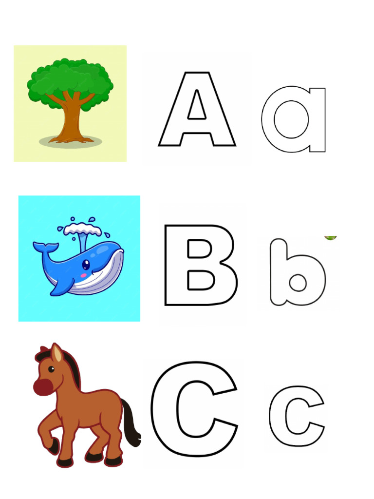 Abecedario Con Dibujo | PDF