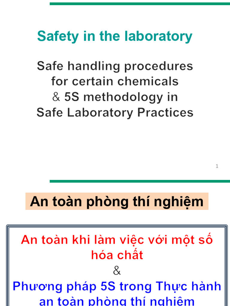 Safety - Lab Course 22-09-2025 - 3 - Safe Handling Procedures For ...