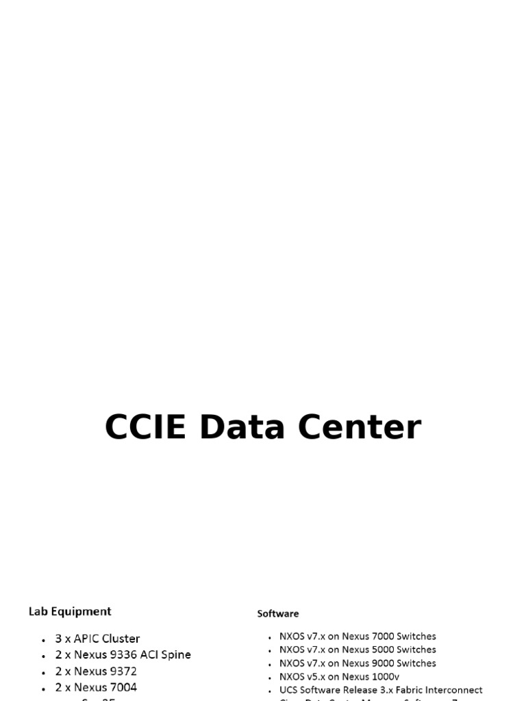 CCIE Data Center Technologies Overview | PDF | Computer Networking ...