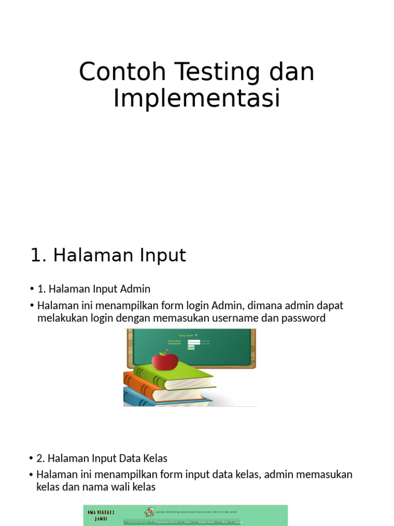 Panduan Testing Sistem Monitoring SMA | PDF