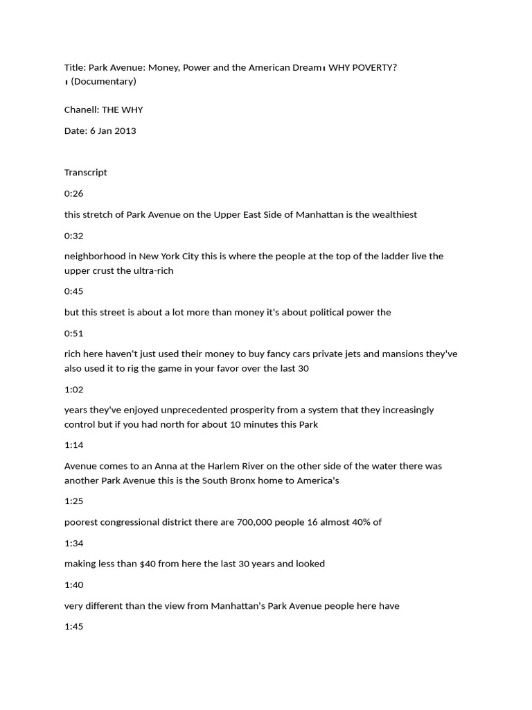 Park Avenue | PDF | Carried Interest | The Path To Prosperity