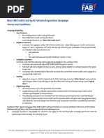 Blue FAB Signature Credit Card Benefits | PDF | Credit Card | Interest