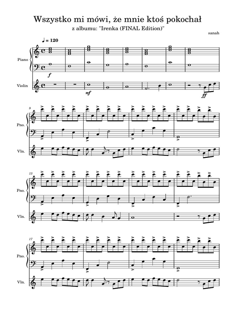 Wszystko Mi Mwi e Mnie Kto Pokocha Sanah | PDF