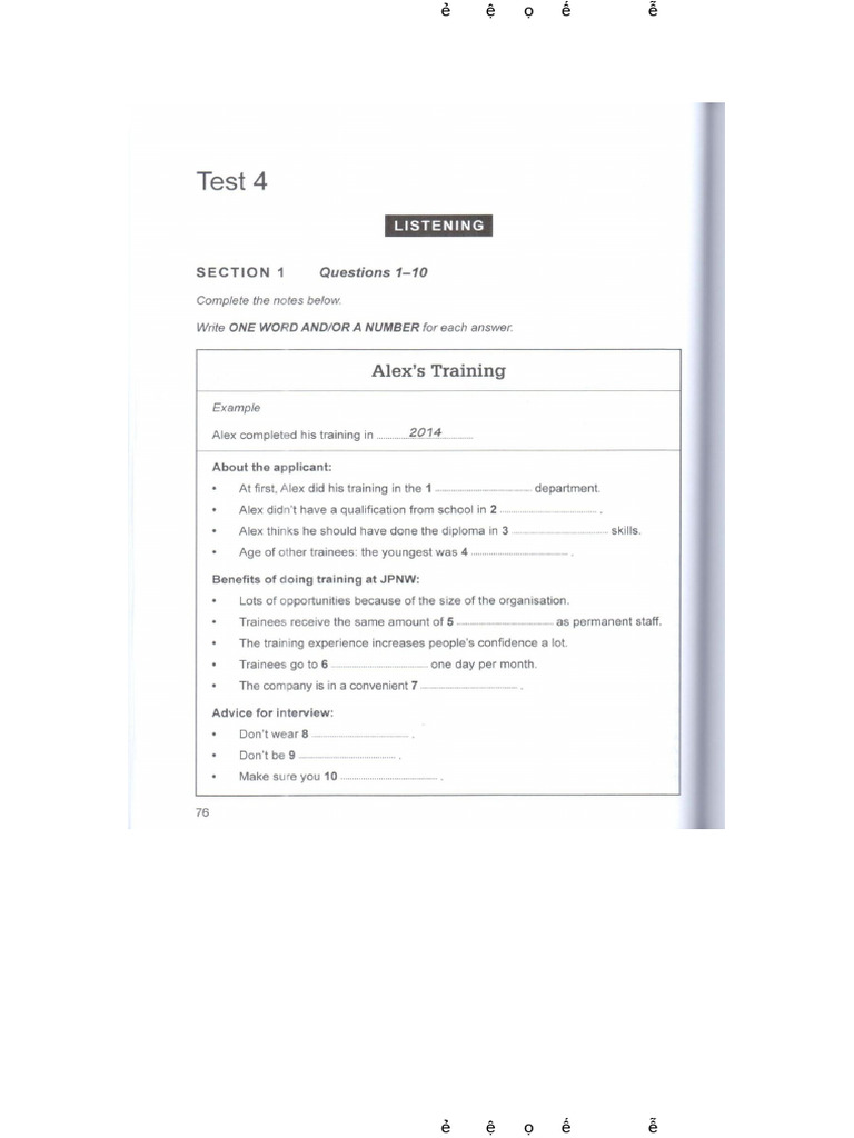 IELTS Cambridge 13-Test 4 | PDF