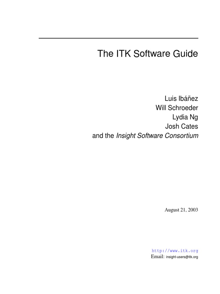 ITK Software Manual | PDF | Software Development | Areas Of Computer Science