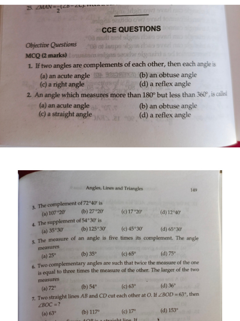 Angles, Lines and Triangles | PDF