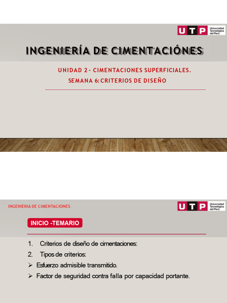 S06_s1_PPT- Cimentaciones superficiales (2) | PDF | Fundación (Ingeniería) | Ingeniería estructural