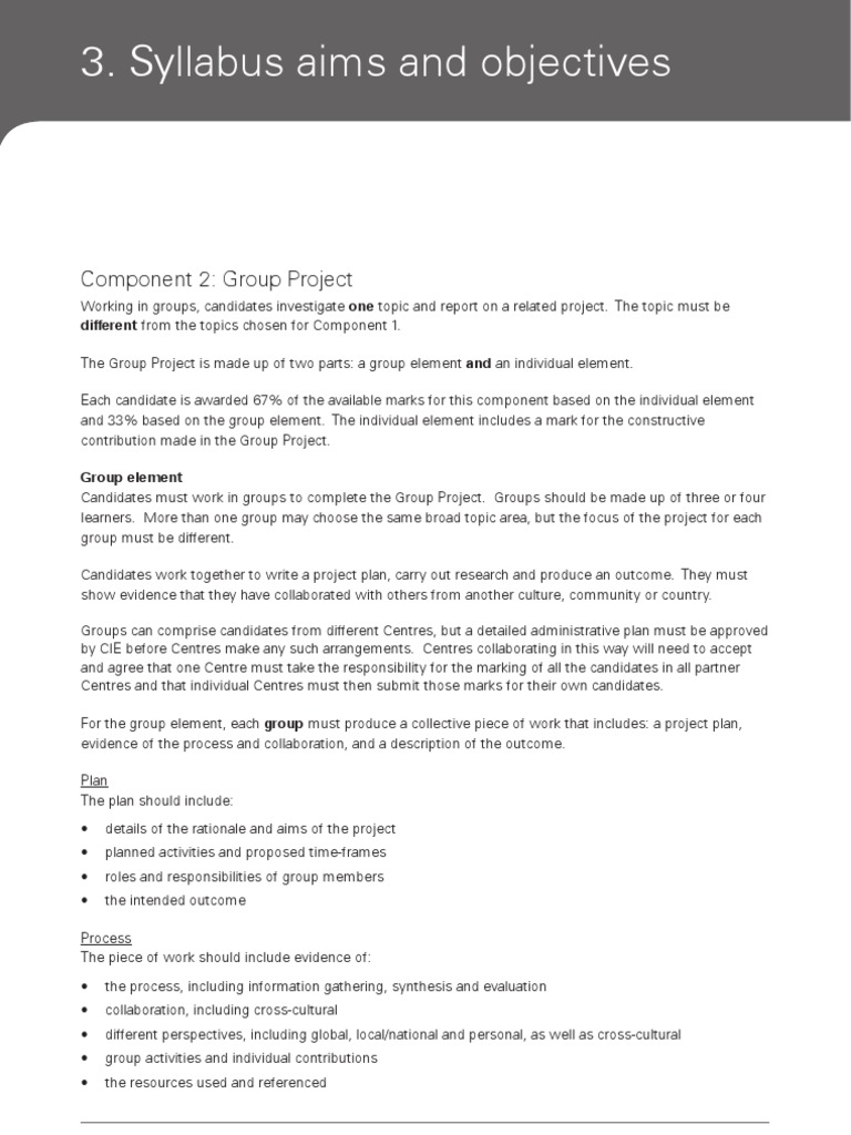 GP Group Project Aims and Objectives | PDF | Multimedia | Evaluation