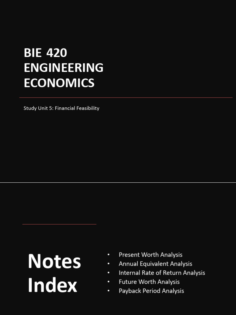 Financial Feasibility Analysis Methods | PDF | Internal Rate Of Return ...