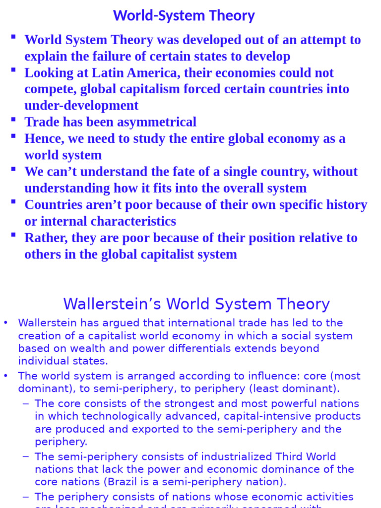 3 World-System Theory Alemu | PDF | World Systems Theory | Sociological ...
