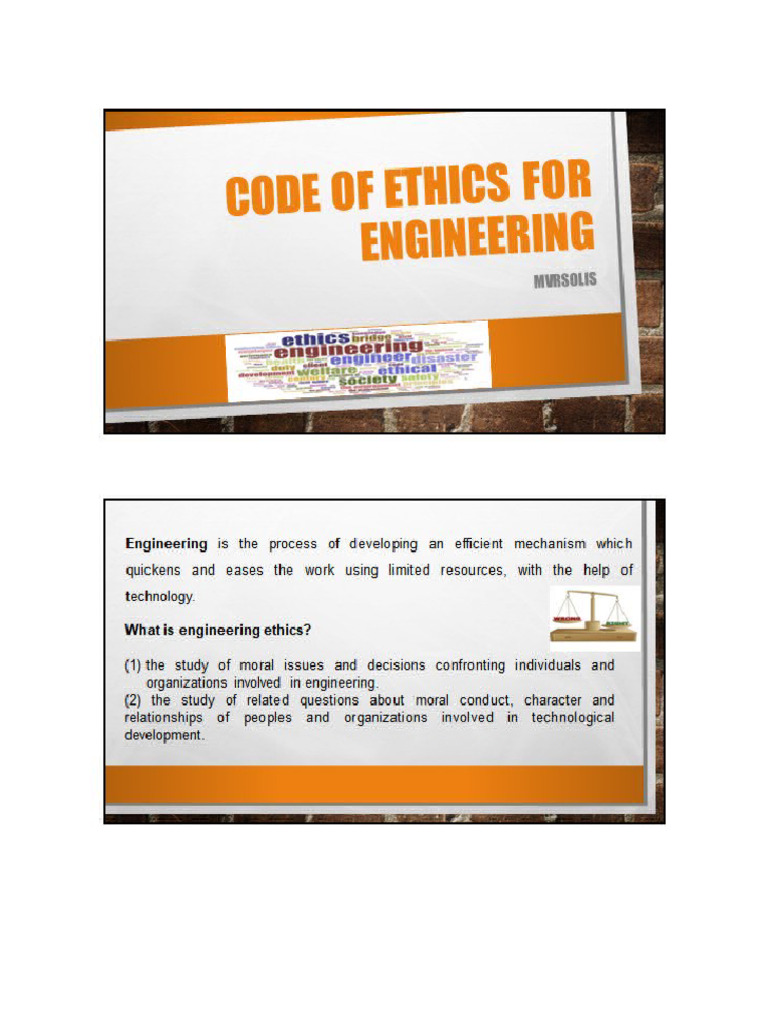 Lec 2 Code of Ethics For Civil Engineering | PDF