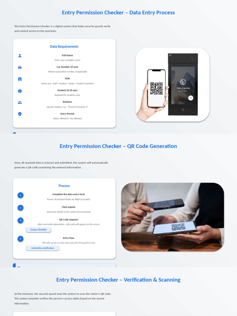 Entry Permission Checker System | PDF | Qr Code | Authentication
