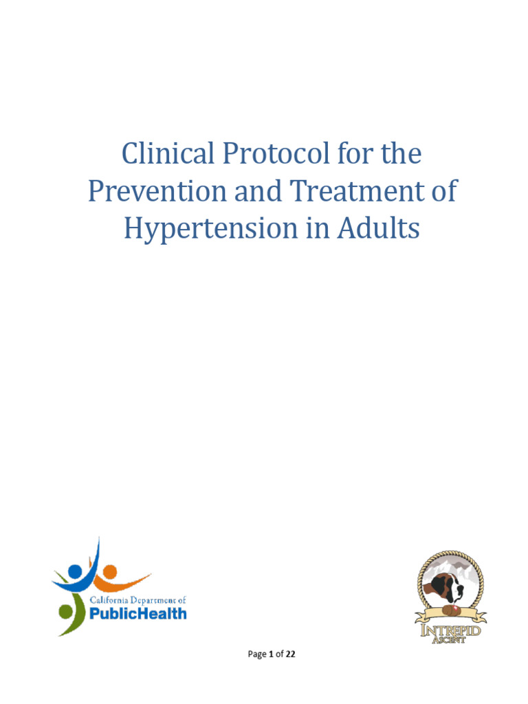 HTN Protocol | PDF | Blood Pressure | Hypertension