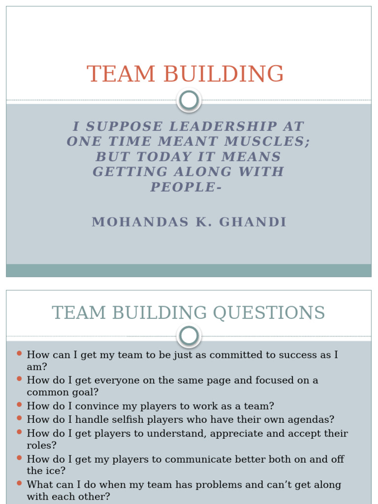 TEAM BUILDING | PDF