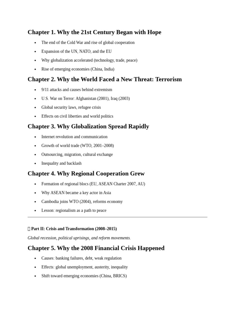 Global Book Content | PDF | Globalization | Cold War