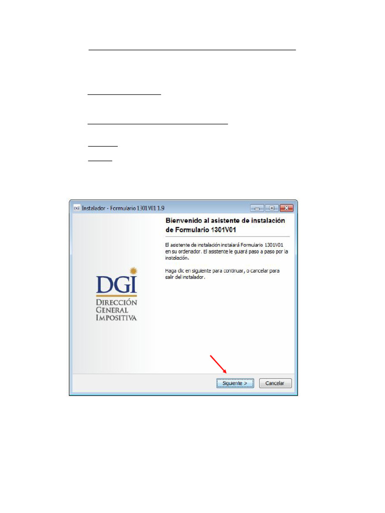 Instrucciones para instalar Formulario 1301 | PDF