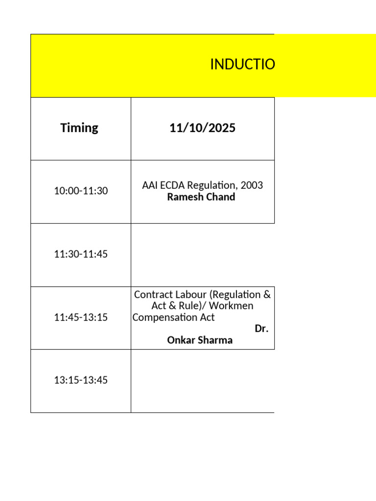 Sechedule For Second Week | PDF | Labor Relations | Business Ethics