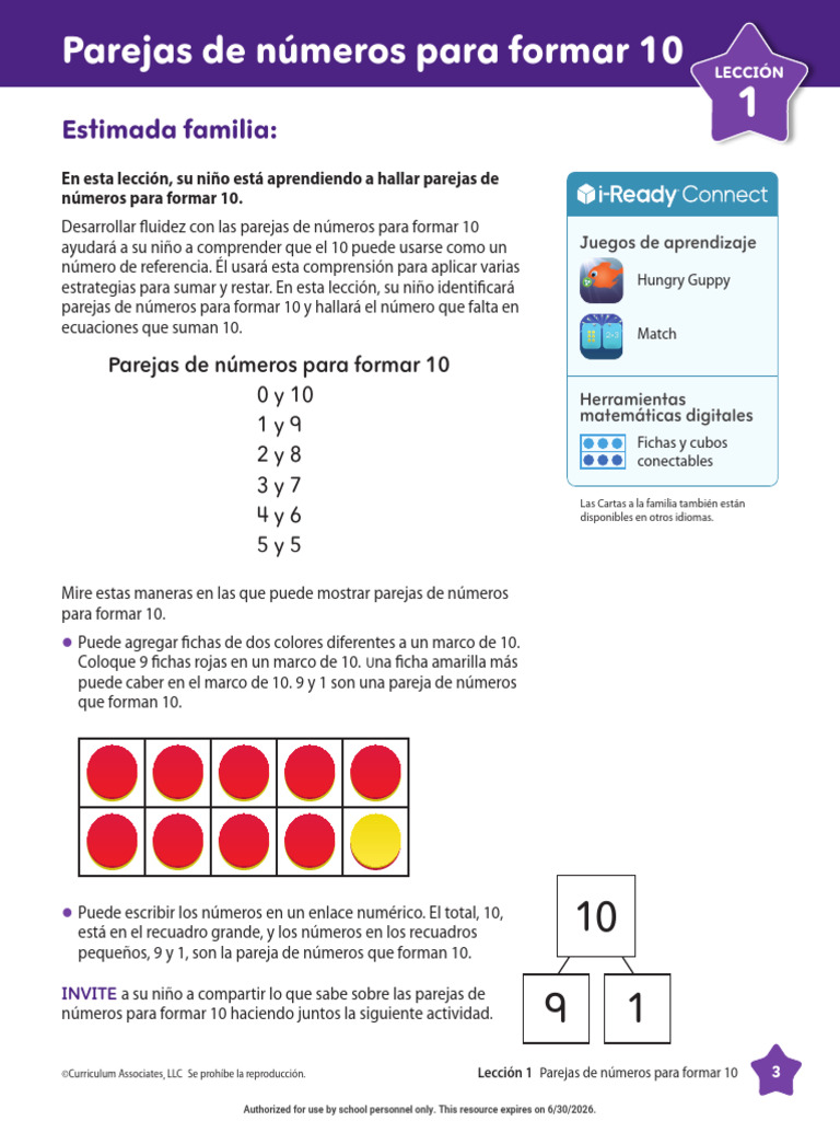 Lesson One Parent Letter- Spanish | PDF | Aprendizaje | Cognición
