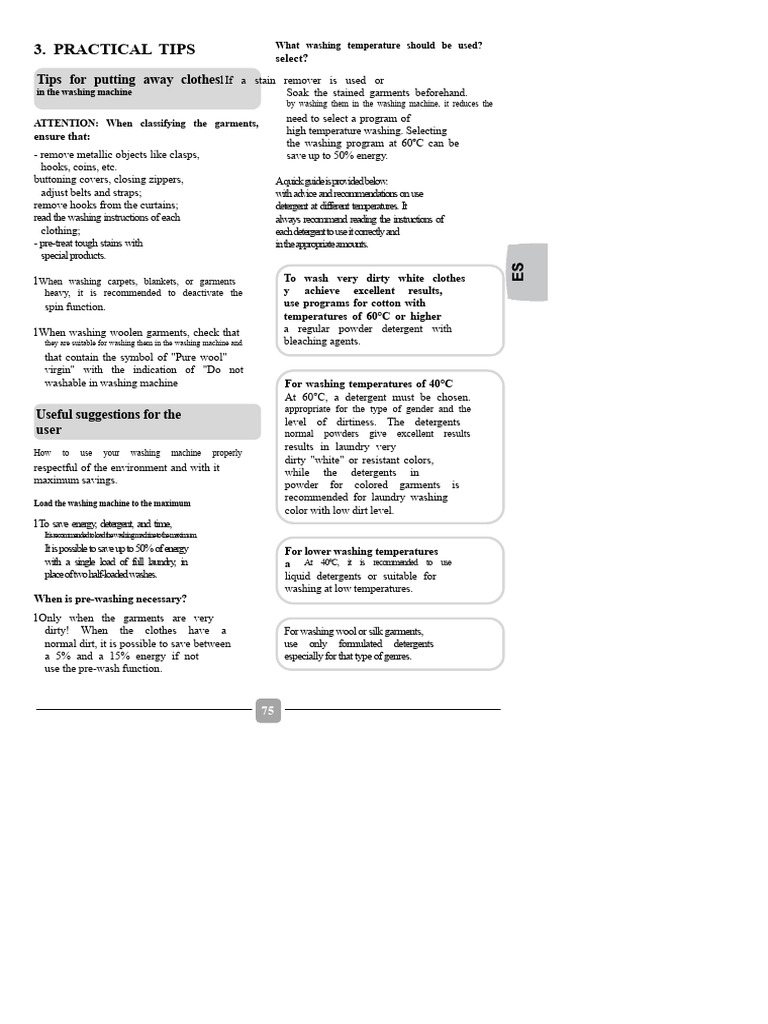 Optimal Washing Temperatures Guide | PDF | Washing Machine | Smartphone