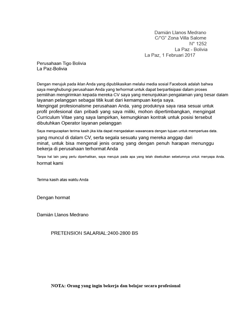 SURAT PERKENALAN | PDF