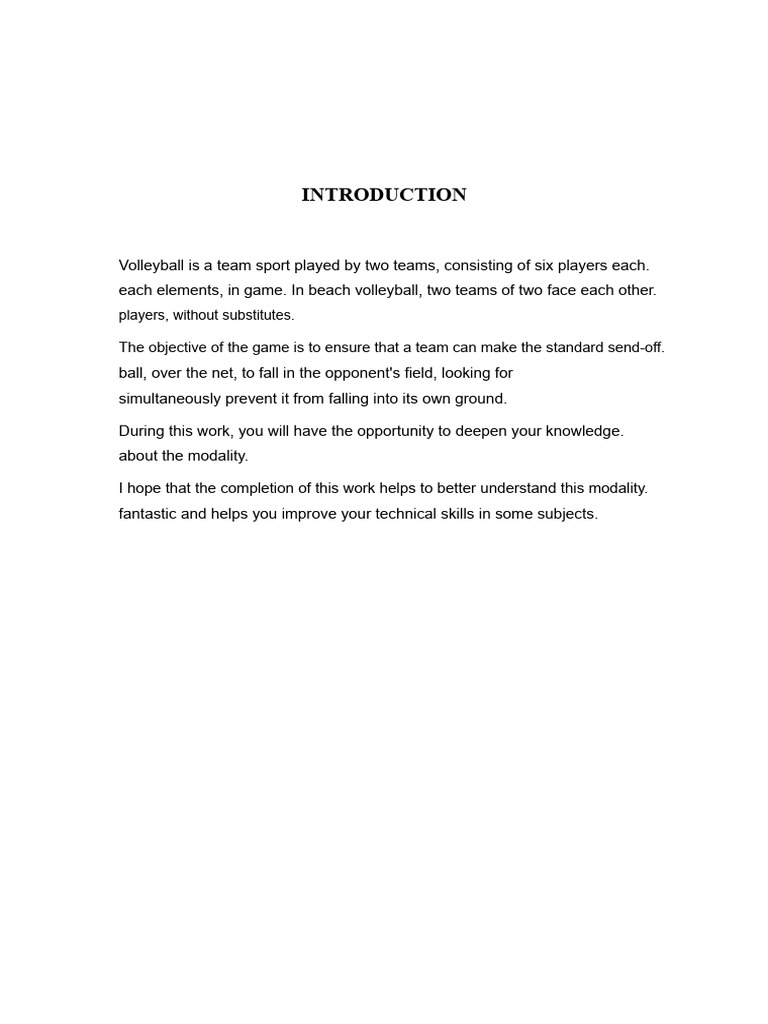 Physical Education Assignment (Volleyball) | PDF | Volleyball | Sports