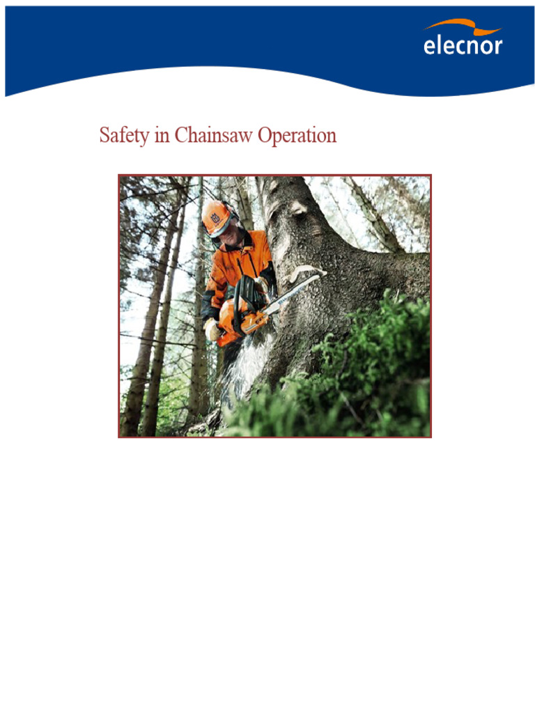 NR 12 Training Chainsaw Operation | PDF | Personal Protective Equipment